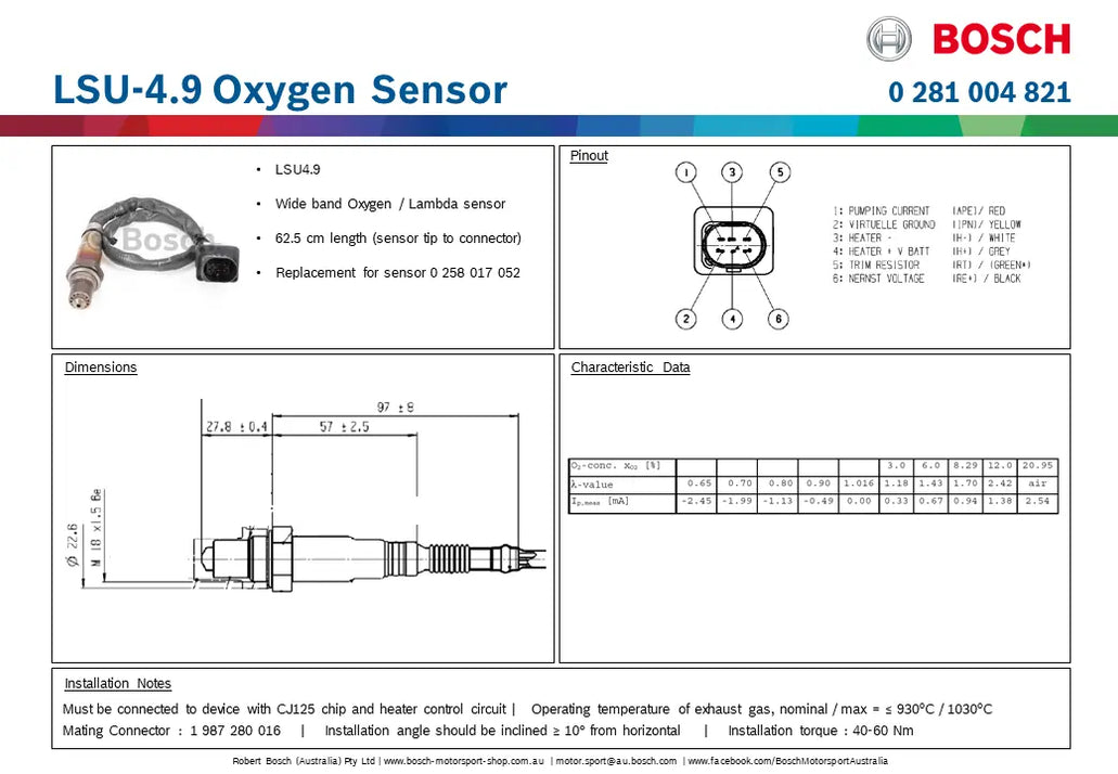 LSU 4.9 Oxygen Sensor | Goleby's Parts